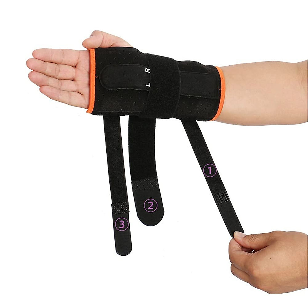 Wrist Brace Compression Recovery Wrist Support Adjustable Night Time Hand Brace Carpal Tunnel Splint Gloves for Sports Injuries Fractures Pain Relief Sprains