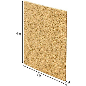 Blisstime 36 PCS Self-Adhesive Cork Sheets 4"x 4" for DIY Coasters, Cork Board Squares, Cork Tiles, Cork Mat, Mini Wall Cork Board with Strong Adhesive-Backed