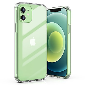 ULAK Clear Case for iPhone 12/iPhone 12 Pro, Hybrid Protective Slim Transparent Anti-Scratch Shock Absorption TPU Bumper Cover Designed Phone Case, Crystal Clear