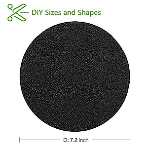 7.2 Inch Kitchen Compost Bin Filters Charcoal Replacements, ENLOY 12 Pack Charcoal Filters for Countertop Home Bucket, Longer Lasting Round Extra Thick Activated Charcoal