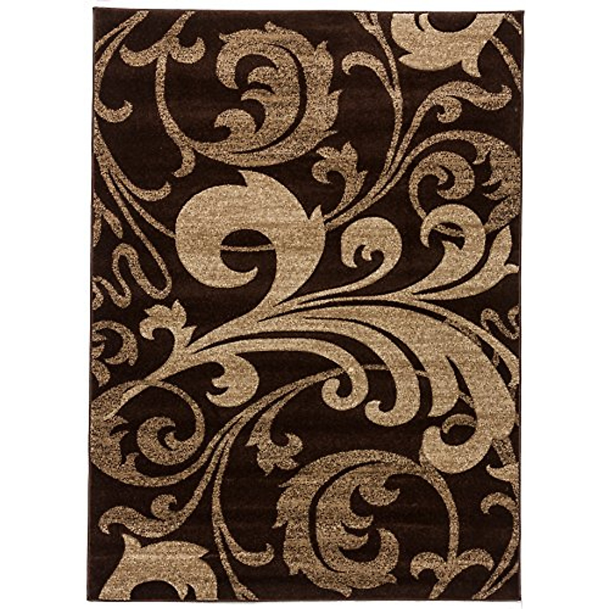 Well Woven Ruby Leslie Fleur De Lis Geometric Runner Area Rug 2' x 7', Brown