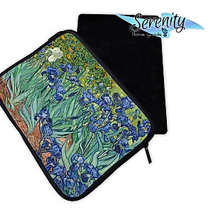 Van Gogh Irises Laptop Tablet Pouch Sleeve | Protective Electronics Case | Neoprene Soft Padded Carrying Bag With Zipper