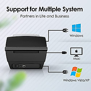 iDPRT Thermal Label Printer Desktop Label Printer for Shipping Packages, 6 IPS Label Maker Work with Windows & MAC, Compatible with USPS, Amazon, Ebay, etc.