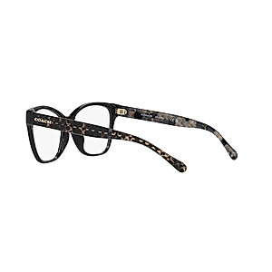 Coach HC6207U Universal Fit Prescription Eyewear Frames, Black/Demo Lens, 54 mm