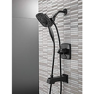 Delta Faucet T17464-BL-I Ashlyn Monitor 17 Series Trim with In2ition Two-in-One Shower Tub & Shower, Without Rough, Matte Black