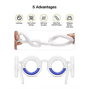 NEOISM Anti Motion Sickness Glasses Relieve Carsickness Airsickness Seasickness Glasses Ultra Light Portable Nausea Relief Glasses for Sport Travel No Lens Liquid Glasses for Adults or Kids