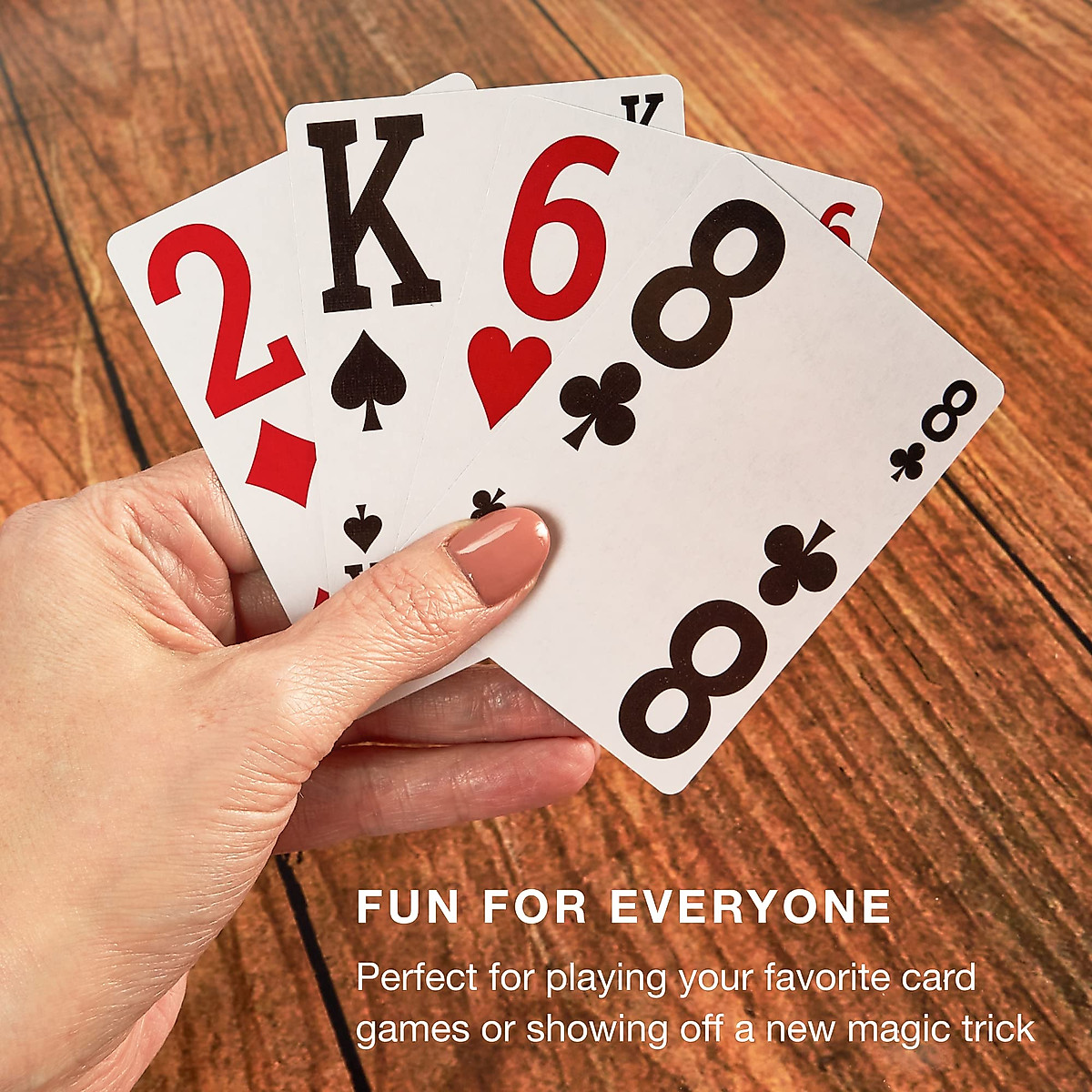 Brybelly Low-Vision Mega Index Playing Card Decks Mixed 12-Pack (6 Red/6 Blue) - Maximum Visibility and Maximum Playability Jumbo Index - Poker Wide - Big Numbers Macular Degeneration