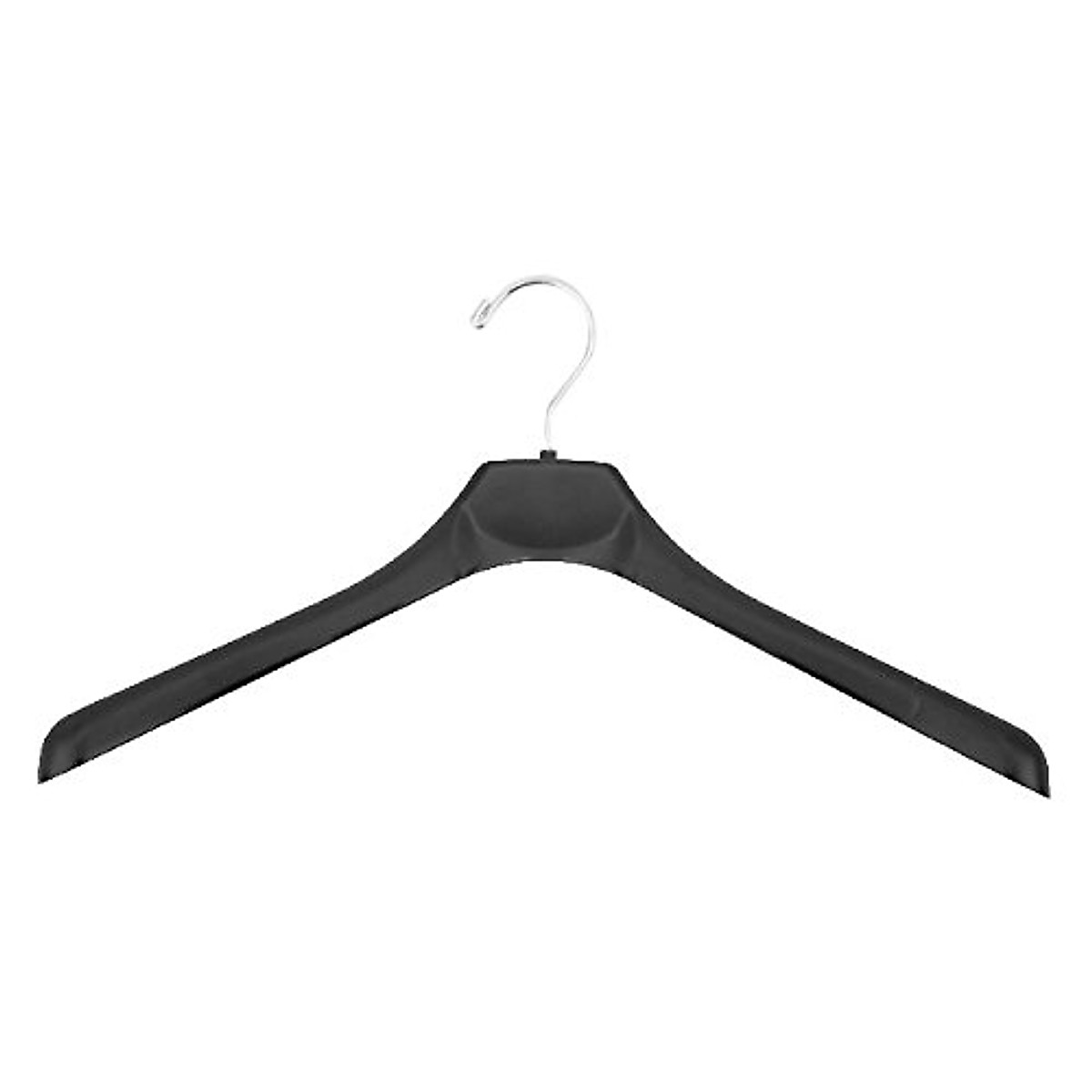 NAHANCO 2493 Plastic Jacket Hangers, Wide Shouldered, 19", Black (Pack of 50)
