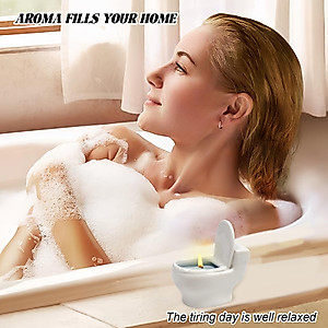 Stocking Stuffers for Women Men Adults, Funny Toilet Candle for Women Men, Gag Gift for Women Men Friend, Toilet Design Jar Candles Suitable for Bathroom Scented and Quirky Gift for Friends