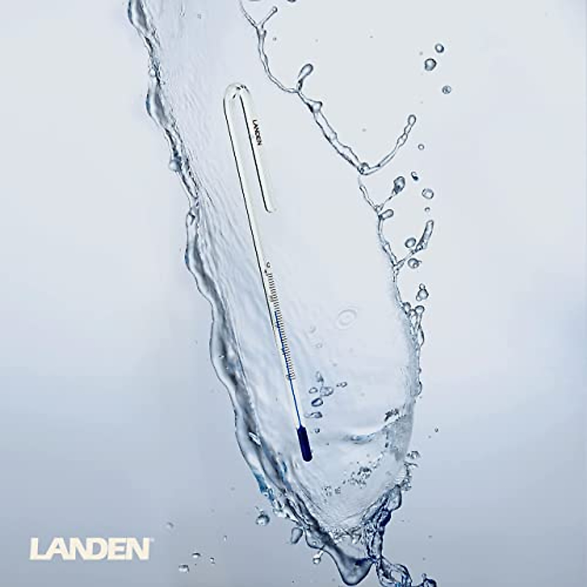 LANDEN Aquarium Thermometer for Rimless Tank, Hang-On Style Fish Tank Thermometer, Clear Scale Background-for 8mm or Thinner Thickness of Tank(Celsius Degree Version, G-8C)