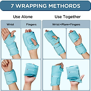 Comfytemp Wrist Ice Pack Wrap for Carpal Tunnel Relief, 2 Gel Packs, FSA HSA Eligible, Hot Cold Compression Brace for Hand Injuries Reusable, Achilles Tendonitis, Tenosynovitis, Men Women Surgery Gift