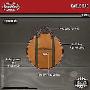 Bucket Boss Cable Bag in Brown, 69000, Brown|brown