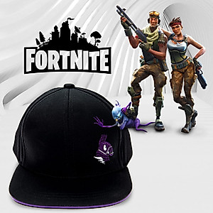 FORTNITE Baseball Cap for Boys, Quality Made Boys Hat and Fitted Cap, Flatbrim Baseball Hat with Sleek Design Purple/Black
