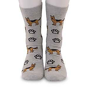 TSOTMO German Shepherd Dog Pet Lover Socks Leave Me Alone Only Talking To My German Shepherd Today Socks Gift for Dog Lover (Shepherd)