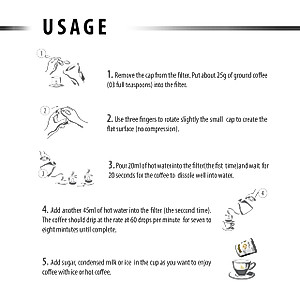 TRUNG NGUYEN LEGEND Vietnamese Pour Over Filter Set, Traditional Phin Drip Coffee Maker, Portable Reusable Coffee Press (Silver)