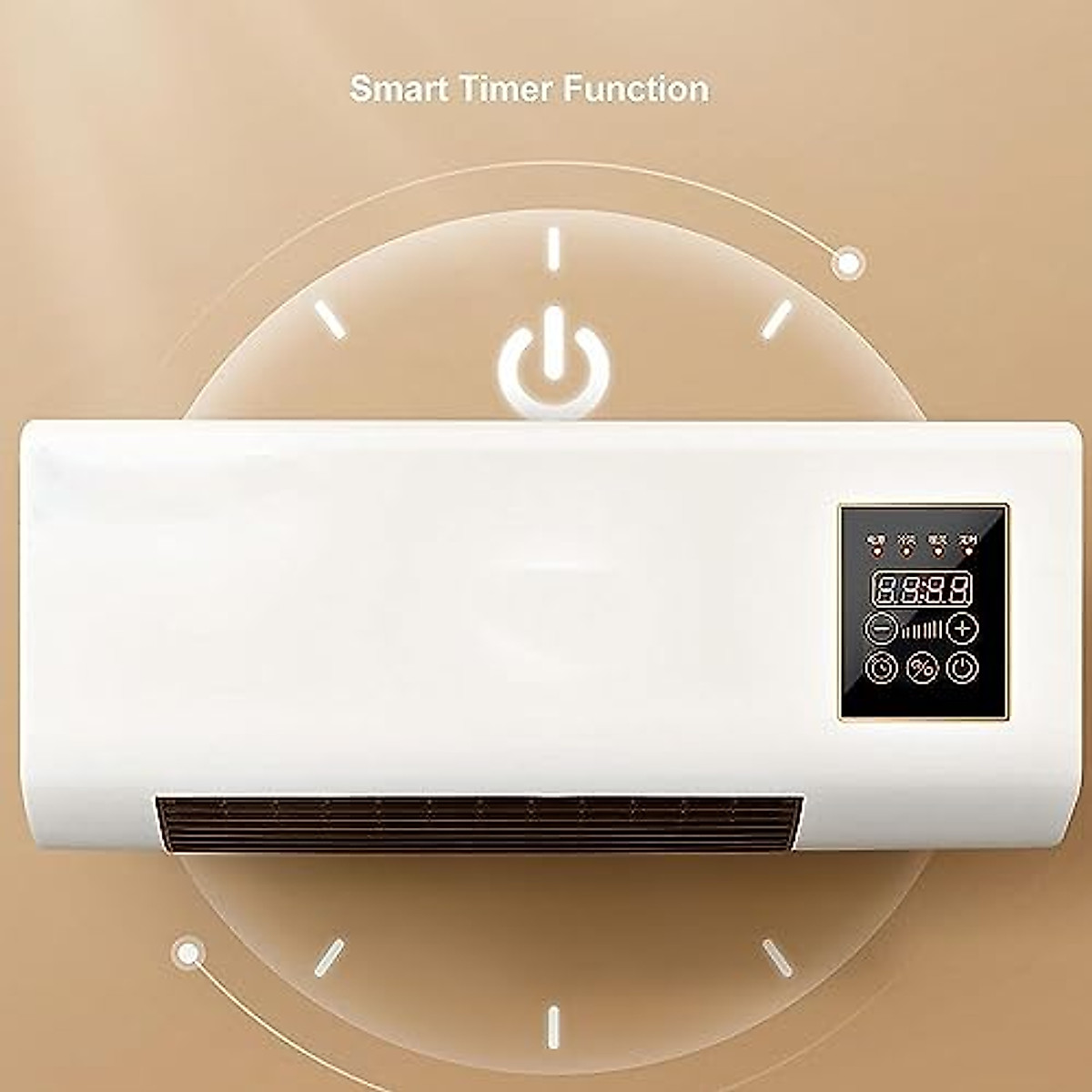 Small Air Conditioner Remote Control,2000W Wall Mounted Conditioner Mini,Cooling & Heating Conditioner with Conditioning Hot Fan,Portable Wall Mounted Ac & Heater Combo for Home Bedroom Office/22