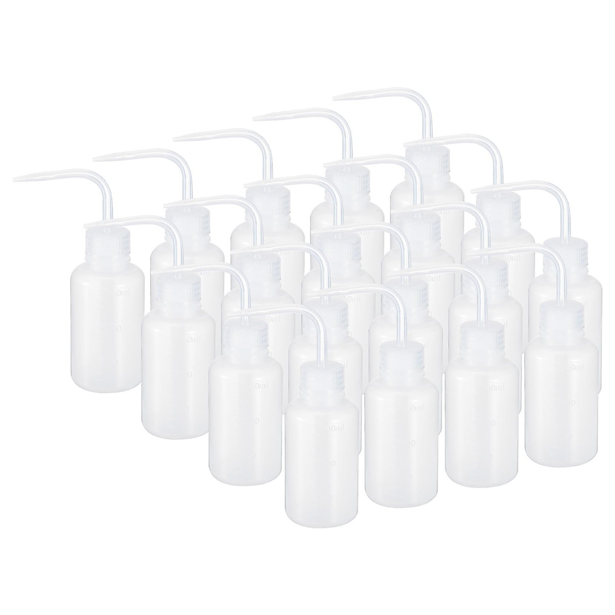 PATIKIL 150ml Wash Bottle, 24pcs Plastic Squeeze Bottle Narrow Mouth Bottle Watering Tools Foam Bottle for Green Soap Cleaning Washing Irrigation, Clear