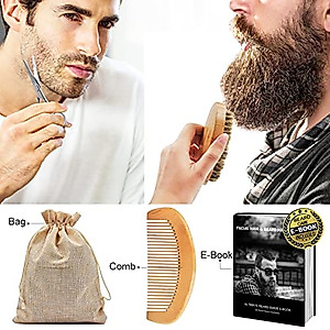 Upgraded Beard Grooming Kit w/Beard Conditioner,Beard Oil,Beard Balm,Beard Brush,Beard Shampoo/Wash,Beard Comb,Beard Scissors,Storage Bag,Beard E-Book,Beard Growth Care Gifts for Men