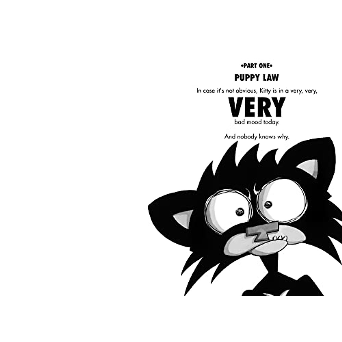 Bad Kitty: Puppy's Big Day (paperback black-and-white edition)