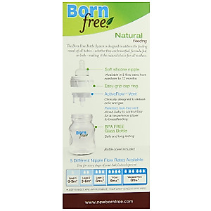 Born Free, Bottle Glass Wide Neck 5 Ounce