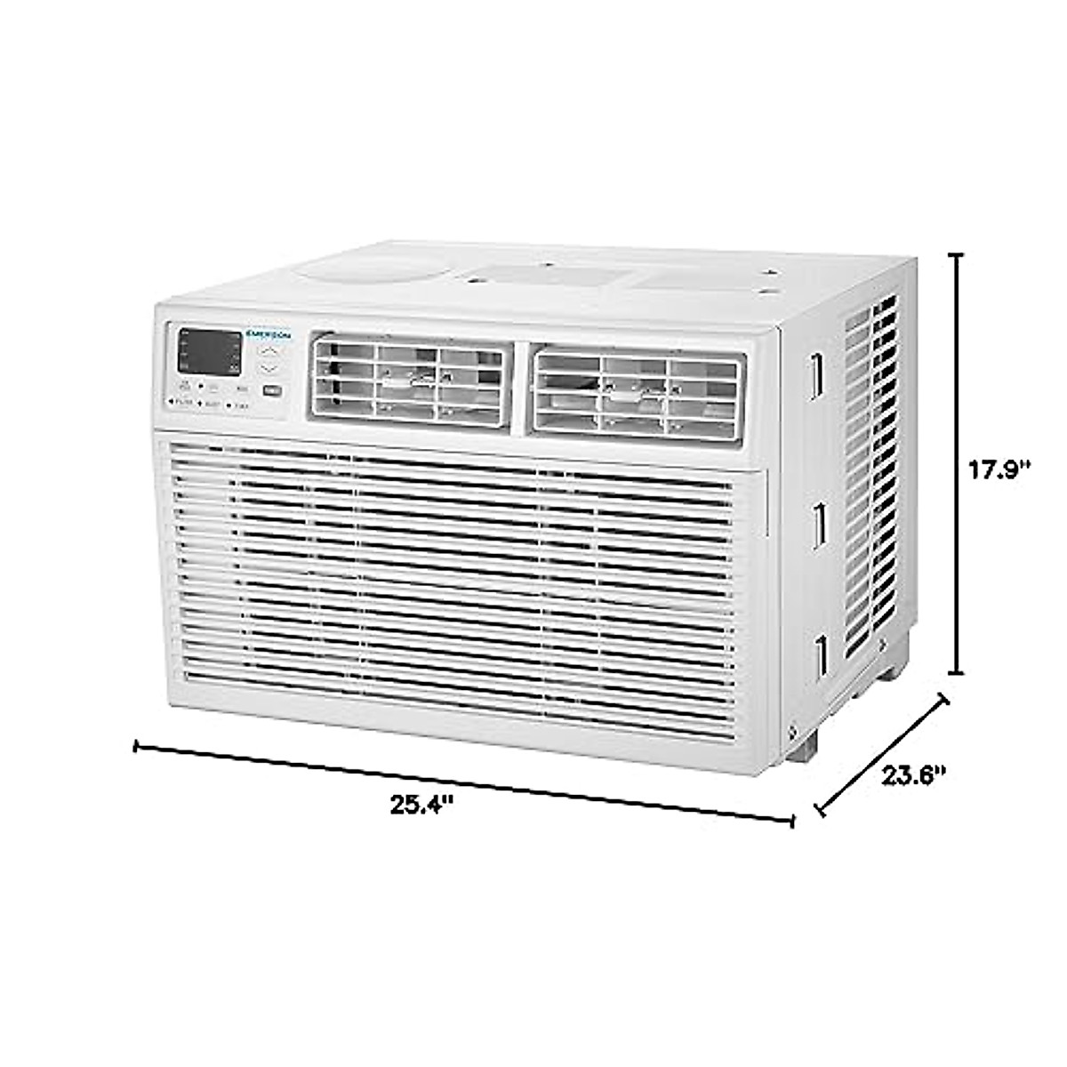 Emerson Quiet Kool 15,000 BTU 115V Window Air Conditioner with Remote Control, Cools Rooms up to 700 Sq.Ft. with 24H Timer, 3-Speeds, Quiet Operation and Auto-Restart
