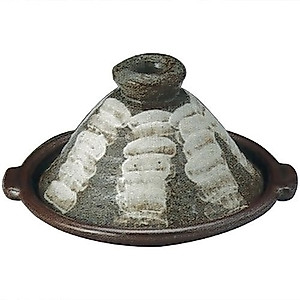 CtoC JAPAN Select Direct Flame, Microwave and Oven Safe Tagine Pot, ひとりタジン陶板 16.3x9.5cm, wht