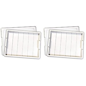 Bead Storage Solutions Elizabeth Ward Plastic Organizer Tray with Clear Snap Shut Lid for Sorting Craft Supplies, Fasteners, Crystals (2 Pack)
