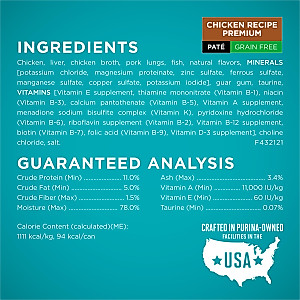 Purina ONE Grain Free, Natural Pate Wet Cat Food Variety Pack, Beef, Chicken and Ocean Whitefish Recipes - (2 Packs of 12) 3 oz. Pull-Top Cans
