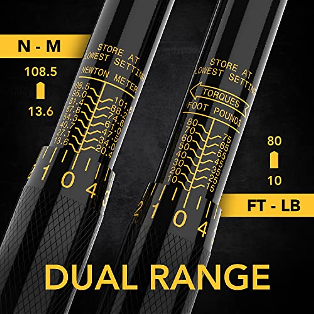 LEXIVON 3/8-Inch Drive Click Torque Wrench 10~80 Ft-Lb/13.6~108.5 Nm (LX-182)