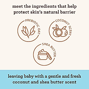 Aveeno Baby Daily Moisturizing Cream with Prebiotic Oat, Baby Lotion with Coconut Oil & Shea Butter Deeply Moisturizes Sensitive Skin, Hypoallergenic with a Gentle Coconut Scent, 12 fl. oz