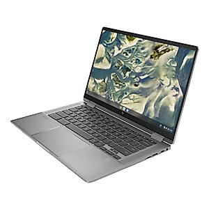 HP Chromebook x360 14C-CC0047NR 14-Inch Touchscreen 2 in 1 Laptop Intel Core i3, 8GB DDR4 RAM, 128GB SSD, Convertible Tablet, MicroSD Reader, USB C, Wifi, Bluetooth, ChromeOS, Mineral Silver (Renewed)
