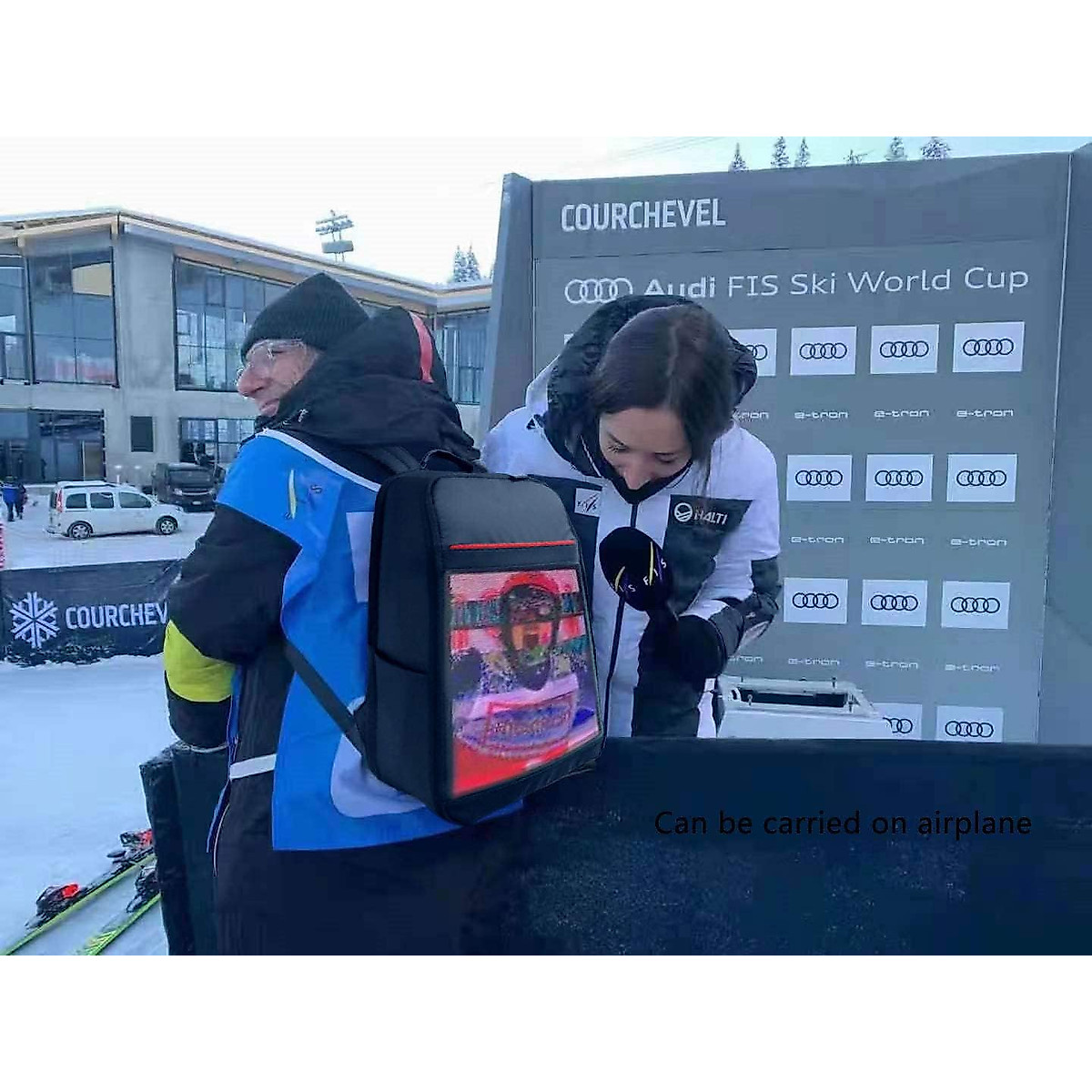 Welaso Smart Bluetooth LED Backpack with Colorful LED Sign Panel and Programmable, DIY Laptop Daypack Bag,Black (Large 25L,without Rain Cover)