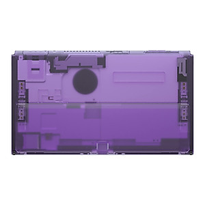 eXtremeRate Clear Atomic Purple Console Back Plate DIY Replacement Housing Shell Case with Kickstand for Nintendo Switch OLED – Covnsole and Joycon NOT Included