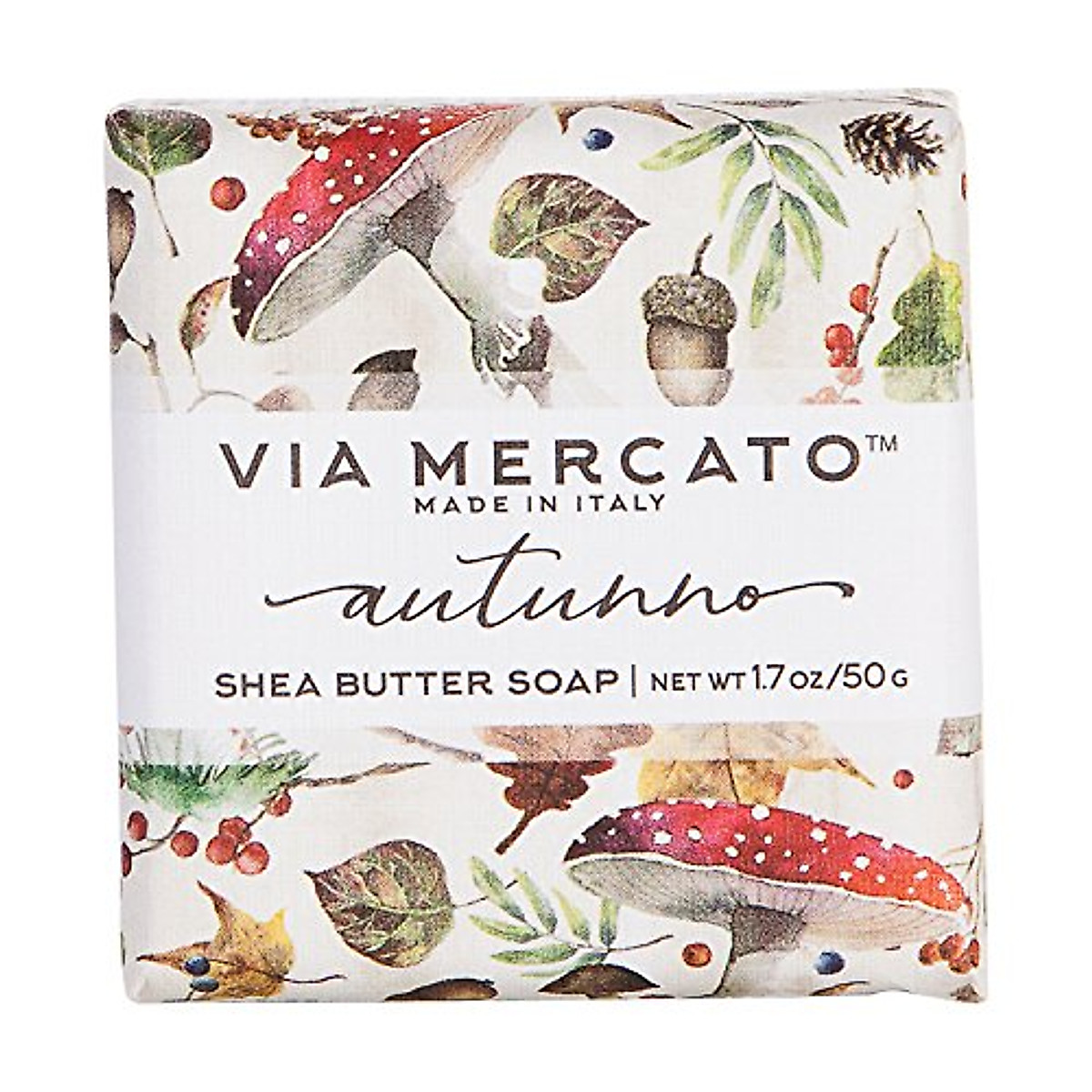 Via Mercato Natale Shea Butter Soap Boutique Luxury Gift Box (Set of 4, 50g Each) - Autunno