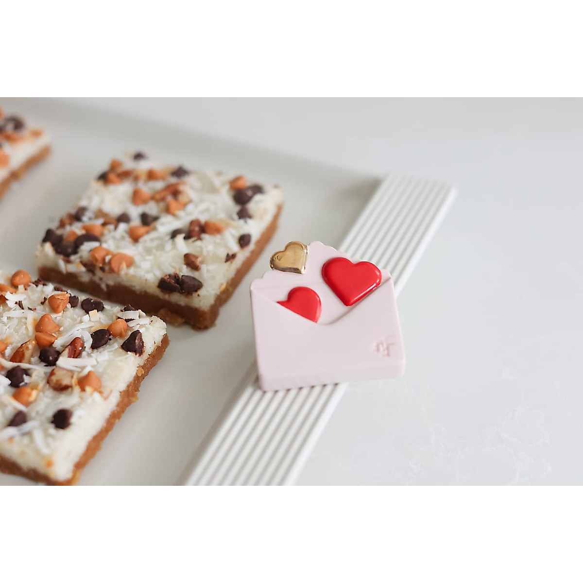 Nora Fleming Love Notes (Valentine Envelope) A297 - Hand-Painted Ceramic Valentine's Day Décor - Spring Minis for The Home and Office