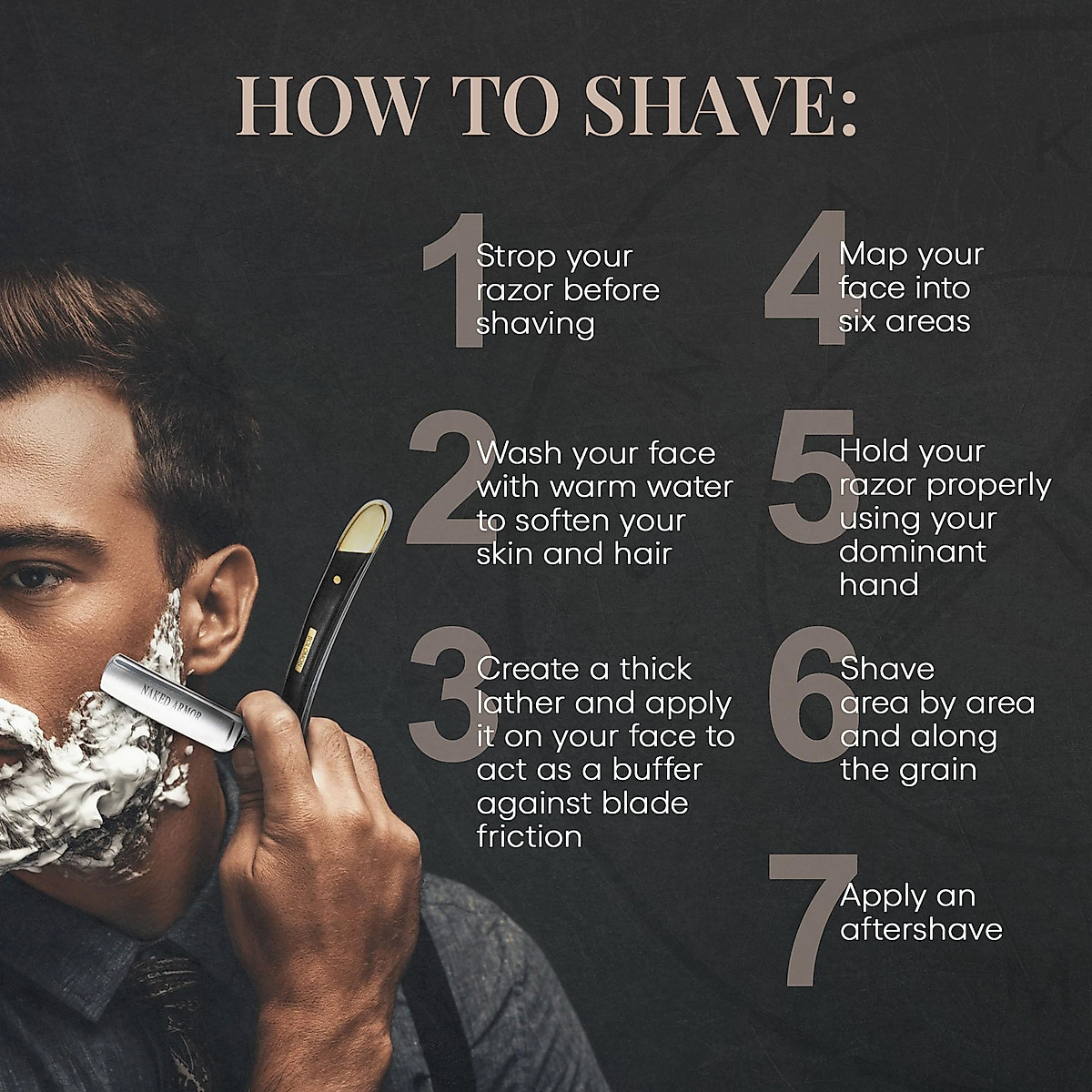 Best Straight Razor Set - Shave Ready Straight Razor Kit, Solid Straight Razor Shaver, Biblical Wood Straight Razor, Japanese Steel, Mens Straight Razor, Best Gifts For Men (Black)