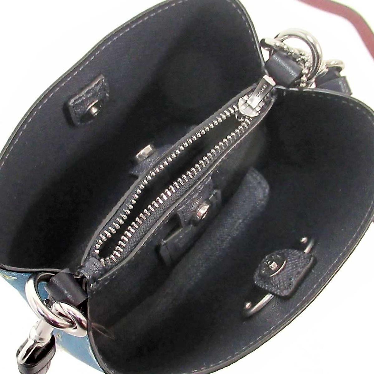 Coach Women's Mini Town Bucket Bag (Coated Canvas - Floral Bow Print - Blue)