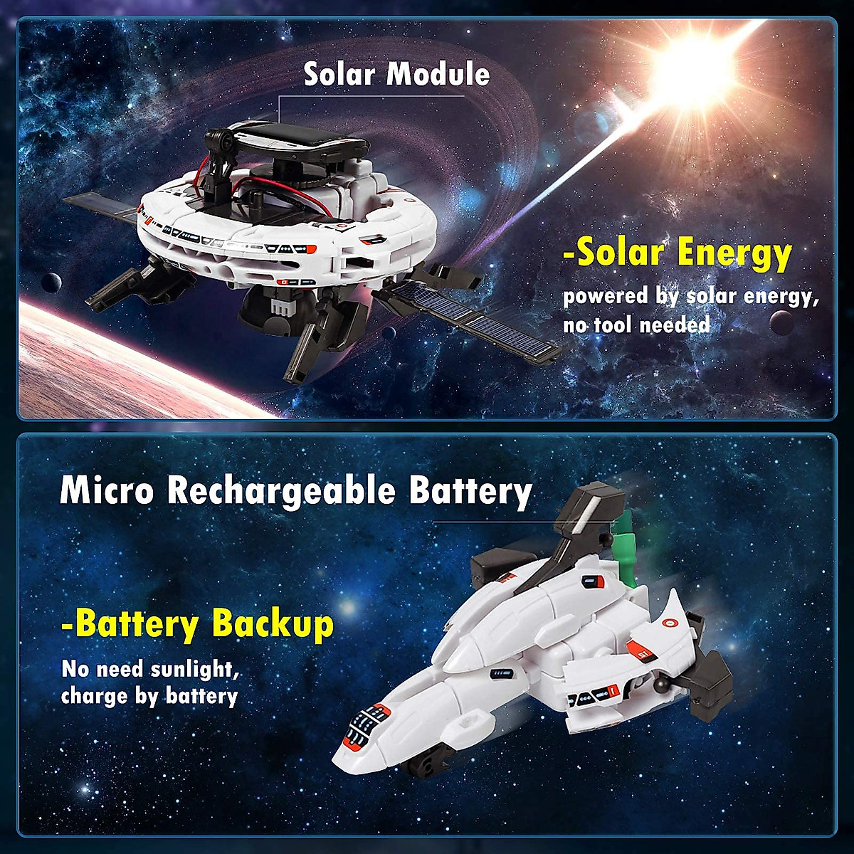 Lehoo Castle STEM Projects for Kids Ages 8-12, Learning & Education Toys, 6 in 1 Solar Robot, Building Kits for Kids, Science Kit, Space Toys, Christmas Birthday Idea Gifts for Teen Boys Girls