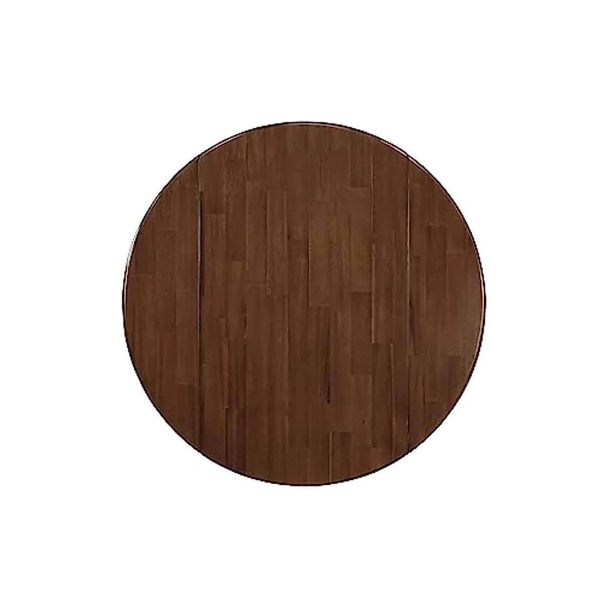 East West Furniture DLLA3-AWA-05 3 Piece Dining Room Table Set Includes a Round Wooden Table with Dropleaf and 2 Upholstered Chairs, 42x42 Inch, Antique Walnut