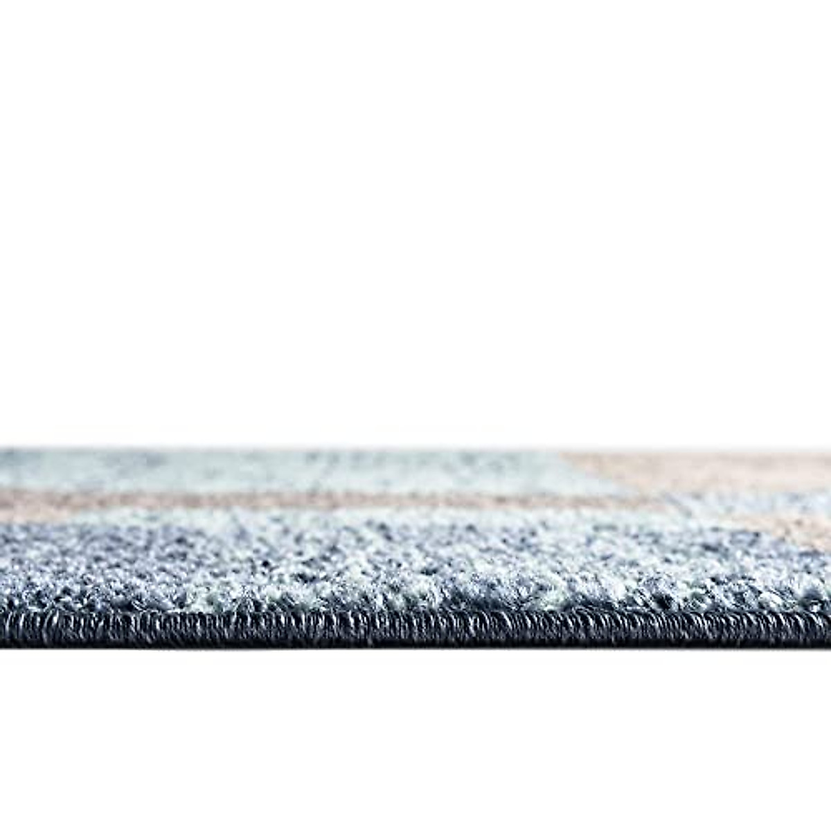 Rugs.com Equinox Collection Rug – 7' x 10' Blue Gray Low Rug Perfect for Bedrooms, Dining Rooms, Living Rooms