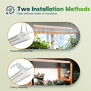 FREELICHT 1 Pack 2ft LED Grow Light, 30W (175W Equivalent), Sunlike Full Spectrum Integrated Plant Light for Hydroponic Indoor Plant Seedling Veg and Flower, Plug in with On/Off Switch