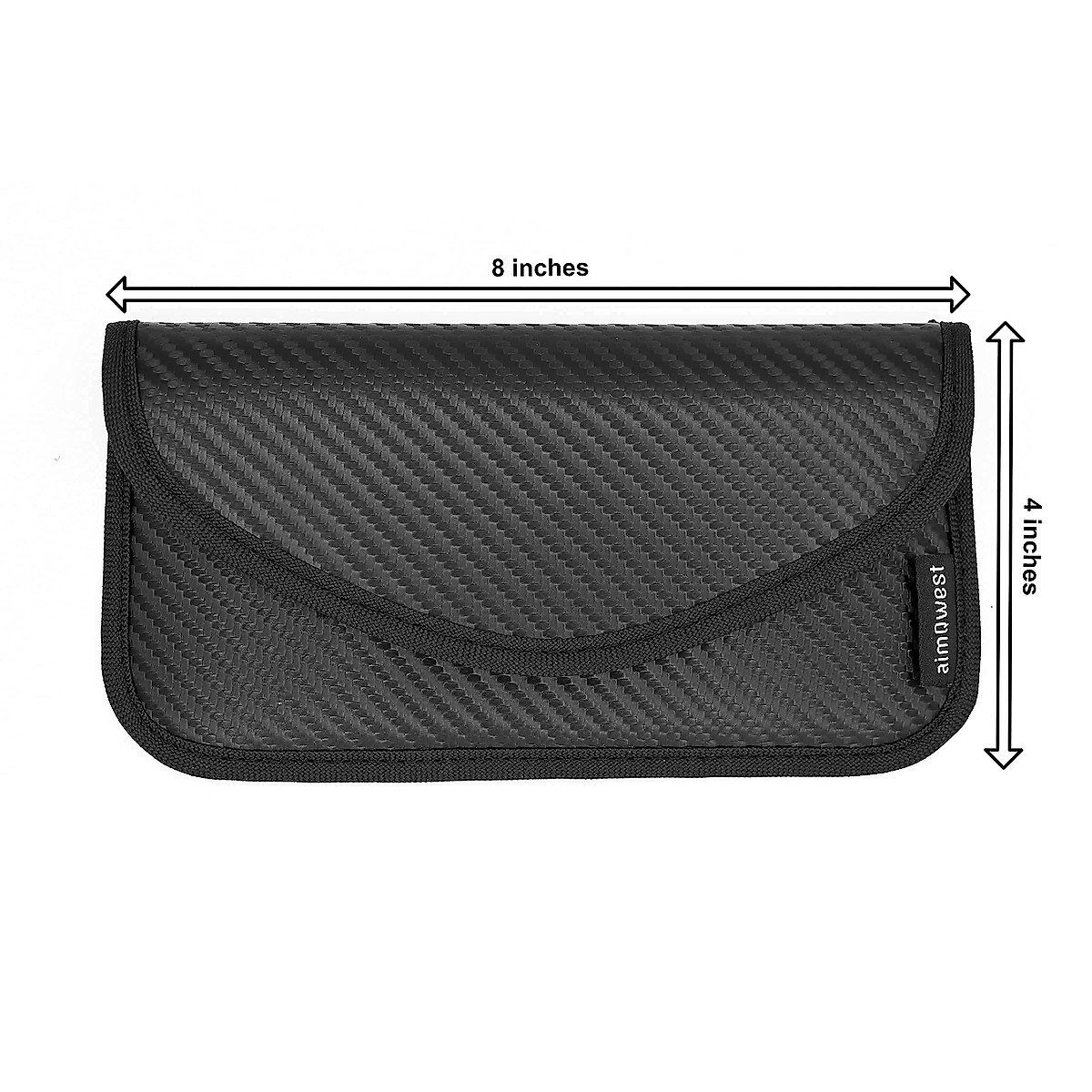 AIMQWEST Faraday Shield - 8"x4" Carbon Fiber Phone Case for EMP, RFID, & Signal Blocking - Ultimate Privacy & Security