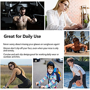 KAJUDA 16 Pairs Glasses Ear Grip, Anti Slip Eyeglass Holder, Silicone Ear Hook Eyeglasses Retainers Eyewear Protectors Temple Tips for Sunglasses, Sports, Study