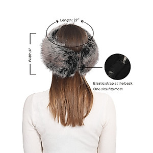 Rulala Fancy Faux Fur Headband for Women Winter Earwarmer Earmuff with Elastic(Multicoloured)