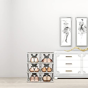 FIROK Shoes Rack,8-Tier Foldable Shoe Shelf for Entryway, Free Standing Shoes Storage Organizer Easy Assembly Shoe Holder for Student's Dorm