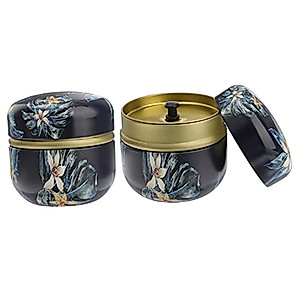 HEMOTON Tea Storage 2pcs tea pot wrought iron tea canister metal tin can Tea Bag Holder