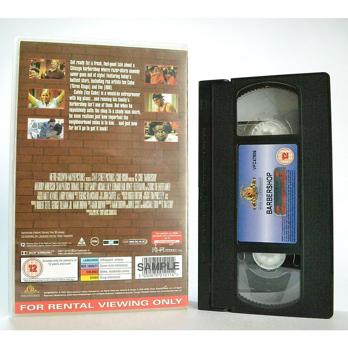 Barbershop: Metro Goldwyn (2002) - Comedy - Large Box - Ice Cube/Eve - Pal VHS