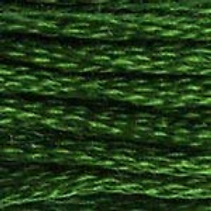 DMC 117-986 6 Strand Embroidery Cotton Floss, Very Dark Forest Green, 8.7-Yard