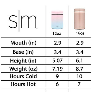 Simple Modern Provision Insulated Food Jar Thermos -Stainless Steel Leak Proof Storage Lunch Container for Hot Food 12oz with Steel Lid Ombre: Moonlight