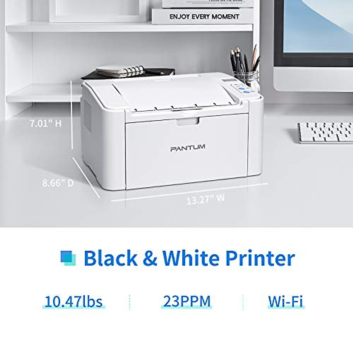 Pantum Laser Wireless Printer Black and White Mobile Printing P2502W, PB-211 Toner Cartridge Standard Yield 1500 Pages